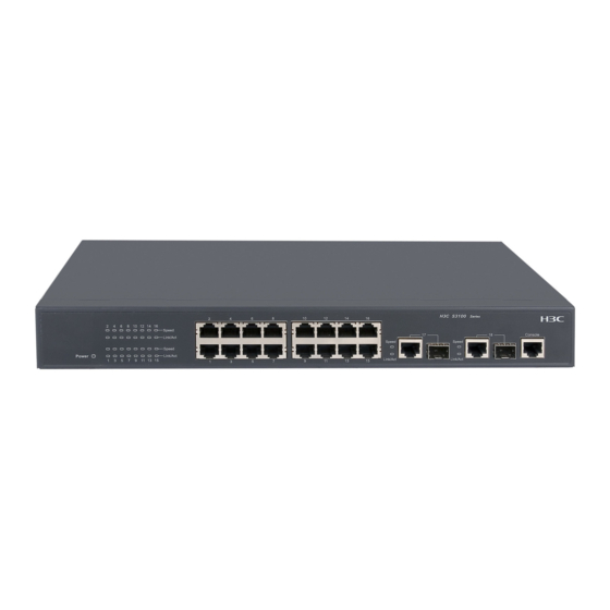 H3C S3100 SERIES OPERATION MANUAL PRODUCT OVERVIEW Pdf Download ...