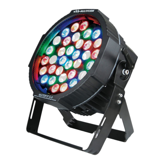 MULTIFORM MULTISPOT G-II-HS5034 USER MANUAL Pdf Download | ManualsLib