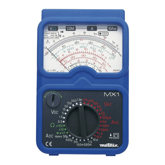 METRIX MX1 USER MANUAL Pdf Download | ManualsLib