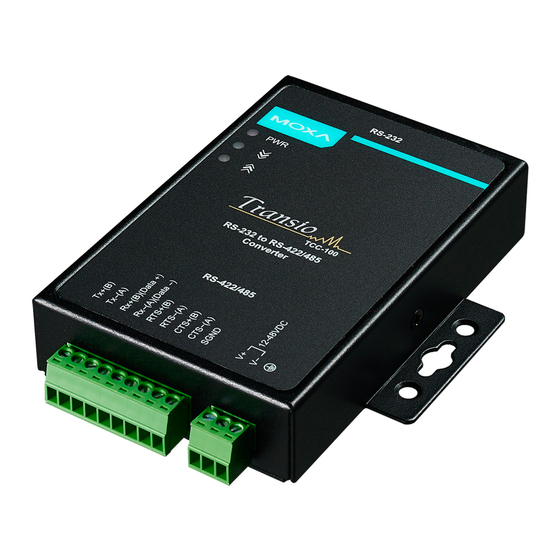 MOXA TECHNOLOGIES TCC-100 SERIES INSTALLATION MANUAL Pdf Download ...