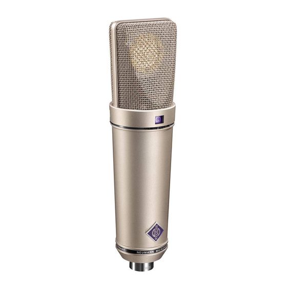 NEUMANN U89 OPERATING INSTRUCTIONS MANUAL Pdf Download | ManualsLib