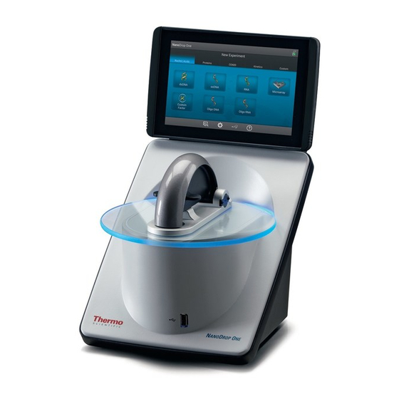 THERMO NANODROP ONE USER MANUAL Pdf Download | ManualsLib