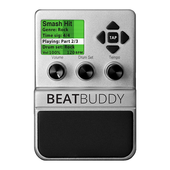 SINGULAR SOUND BEATBUDDY QUICK START MANUAL Pdf Download | ManualsLib