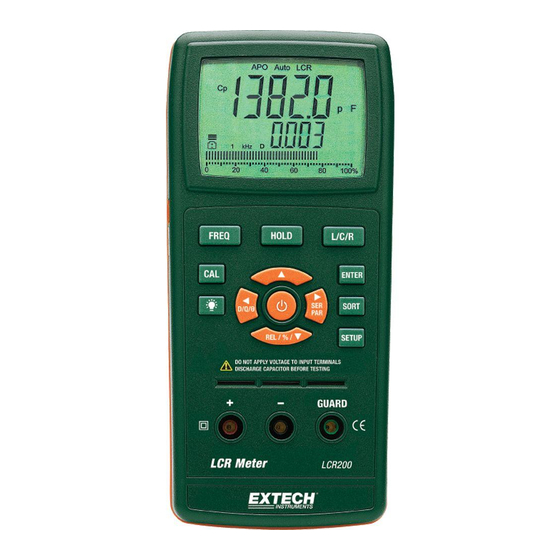 EXTECH INSTRUMENTS LCR200 USER MANUAL Pdf Download | ManualsLib