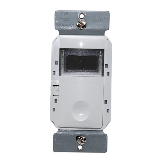 WATTSTOPPER INTELLISWITCH TS-400-24 INSTALLATION INSTRUCTIONS MANUAL ...