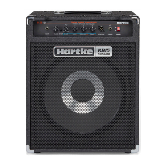 HARTKE KICKBACK KB12 OWNER'S MANUAL Pdf Download | ManualsLib