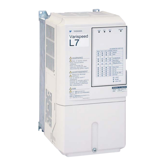 YASKAWA VARISPEED L7 INSTRUCTION MANUAL Pdf Download | ManualsLib