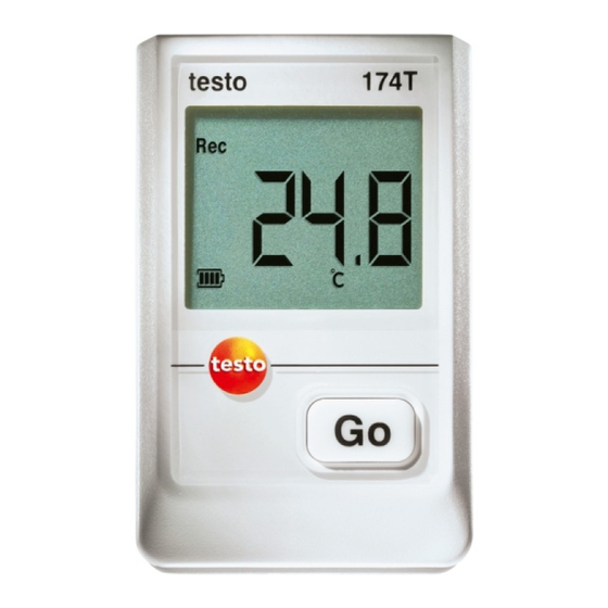 TESTO 174 INSTRUCTION MANUAL Pdf Download | ManualsLib