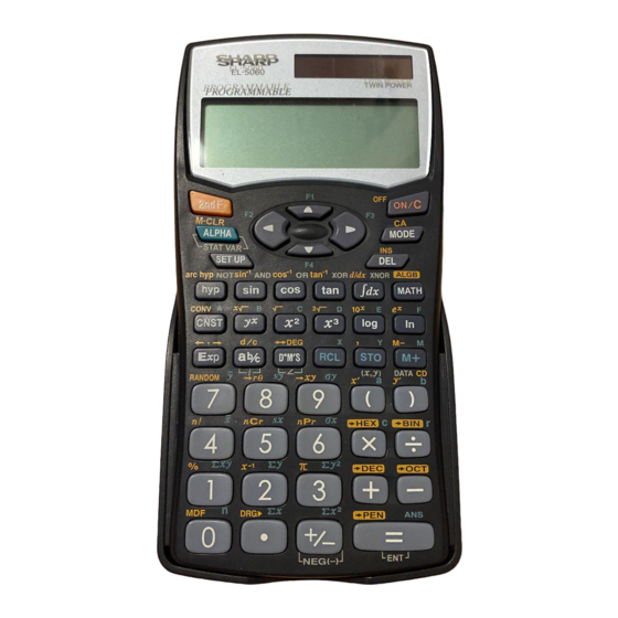SHARP EL-5060 OPERATION MANUAL Pdf Download | ManualsLib