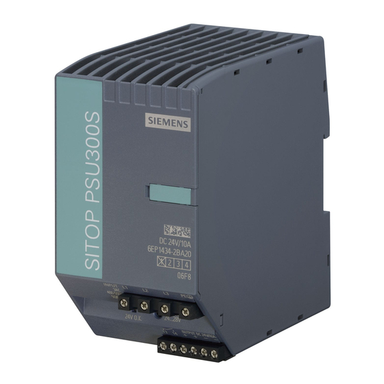 SIEMENS SITOP PSU300S MANUAL Pdf Download | ManualsLib