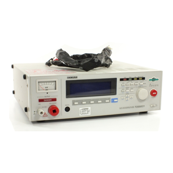 KIKUSUI TOS9200 OPERATION MANUAL Pdf Download | ManualsLib