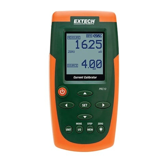 EXTECH INSTRUMENTS PRC10 INSTRUCTIONS MANUAL Pdf Download | ManualsLib