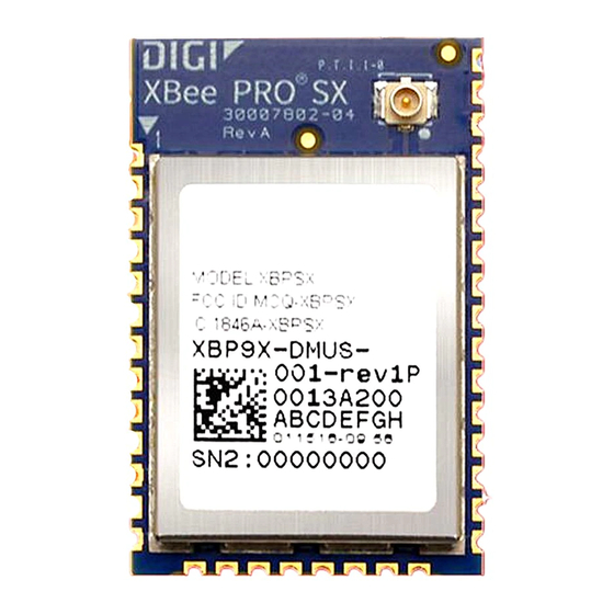 DIGI XBEE SX USER MANUAL Pdf Download | ManualsLib
