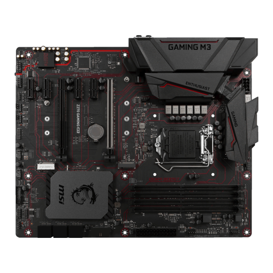 MSI Z270 GAMING M3 QUICK START QUIDE Pdf Download | ManualsLib