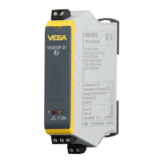 VEGA VEGATOR 121 OPERATING INSTRUCTIONS MANUAL Pdf Download | ManualsLib