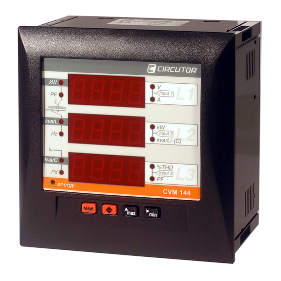 CIRCUTOR CVM-144 (HAR) USER MANUAL Pdf Download | ManualsLib