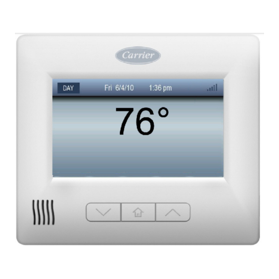 CARRIER COMFORTCHOICE TOUCH USER MANUAL Pdf Download | ManualsLib