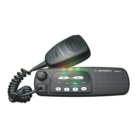 MOTOROLA CDM750 USER MANUAL Pdf Download | ManualsLib