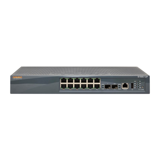 ARUBA S1500 SERIES INSTALLATION MANUAL Pdf Download | ManualsLib