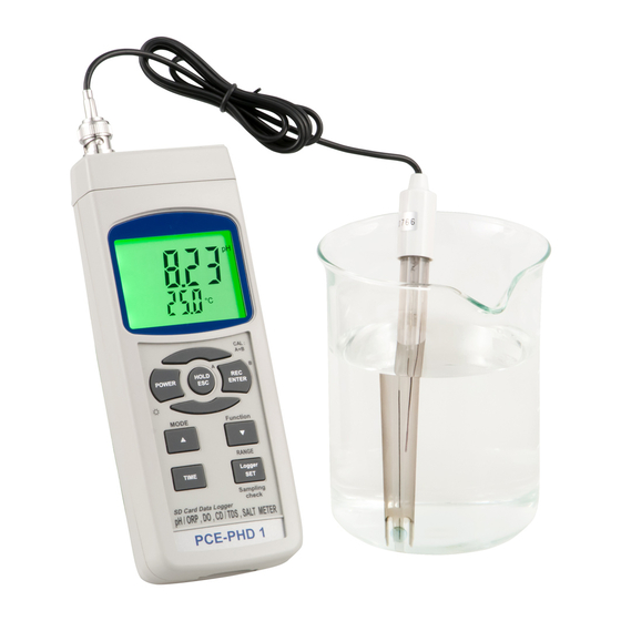 PCE INSTRUMENTS PCE-PHD 1 MANUAL Pdf Download | ManualsLib