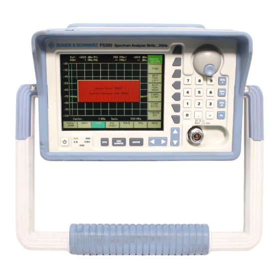 R&S FS300 OPERATING MANUAL Pdf Download | ManualsLib