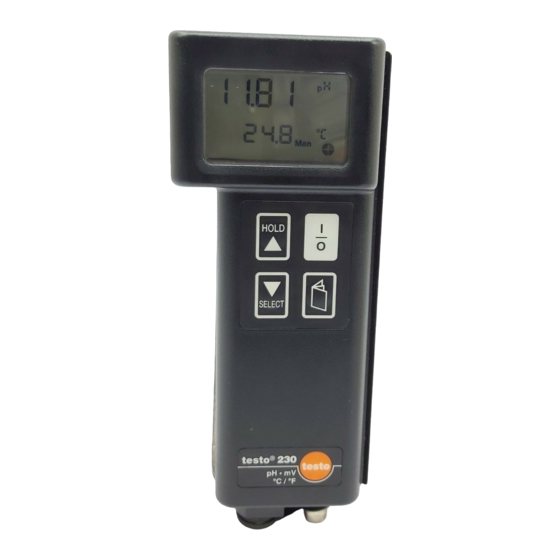 TESTO 230 INSTRUCTION MANUAL Pdf Download | ManualsLib