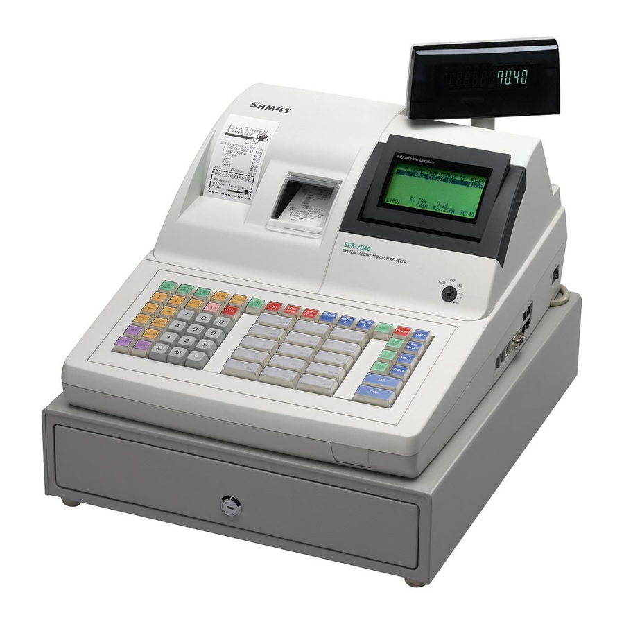 SAM4S SER 7000 QUICK SETUP MANUAL Pdf Download | ManualsLib