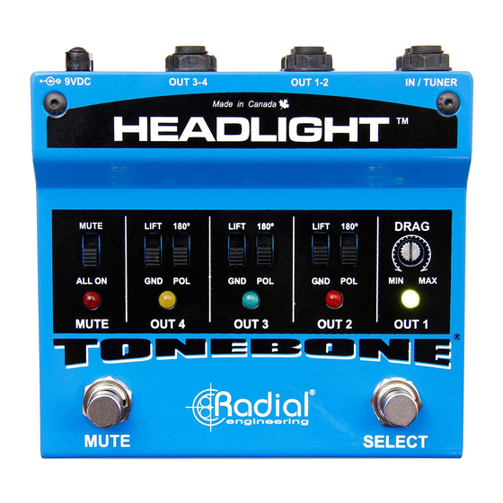 RADIAL ENGINEERING HEADLIGHT MANUAL Pdf Download | ManualsLib