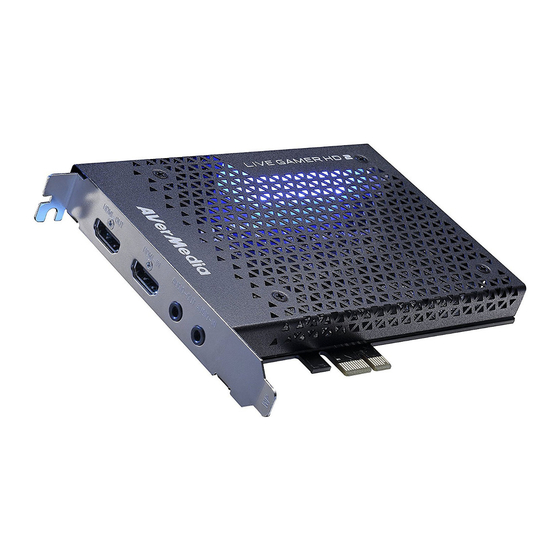 AVERMEDIA LIVE GAMER HD 2 QUICK MANUAL Pdf Download | ManualsLib