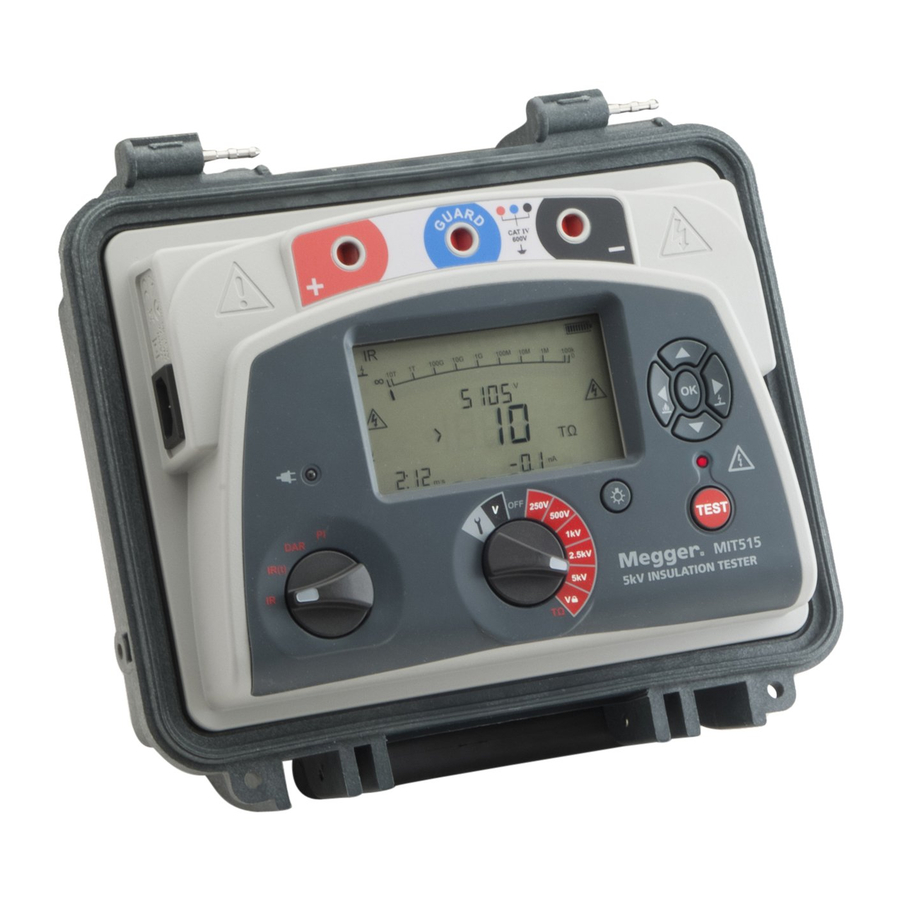 MEGGER MIT515 USER MANUAL Pdf Download | ManualsLib