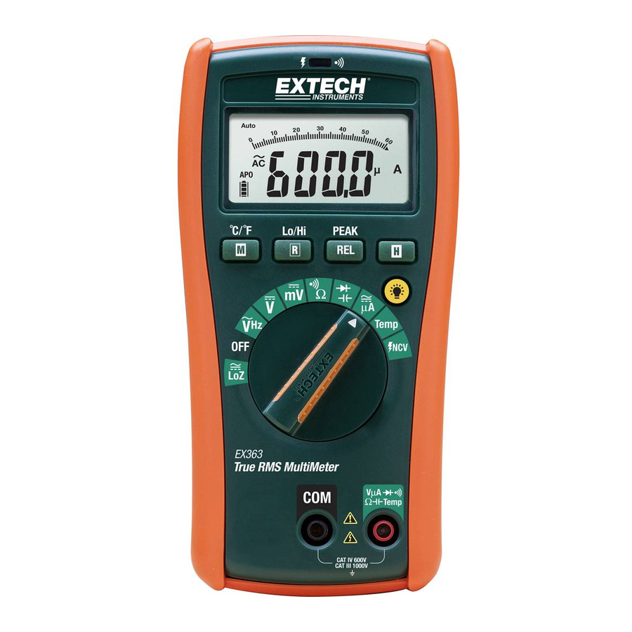 EXTECH INSTRUMENTS EX360 USER MANUAL Pdf Download | ManualsLib