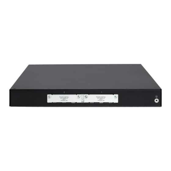 HPE FLEXNETWORK MSR SERIES COMWARE 5 LAYER 2 - WAN ACCESS CONFIGURATION ...