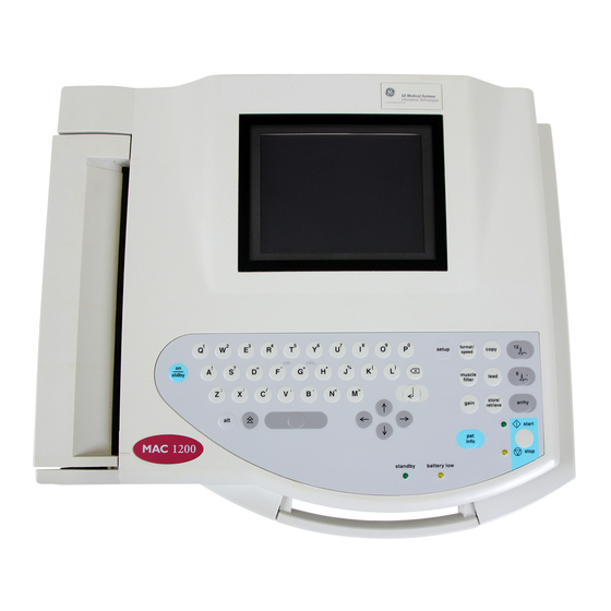 GE MEDICAL SYSTEMS MAC 1200 OPERATOR'S MANUAL Pdf Download | ManualsLib