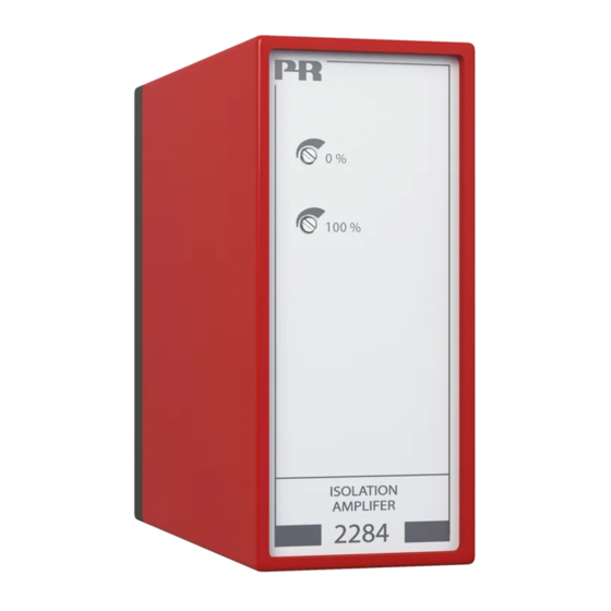 PR ELECTRONICS 2284 MANUAL Pdf Download | ManualsLib