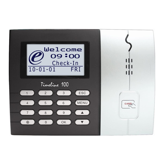 FINGERTEC TIMELINE 100 USER MANUAL Pdf Download | ManualsLib