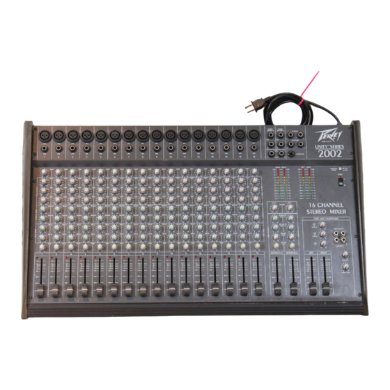 PEAVEY UNITY 2002 OPERATING MANUAL Pdf Download | ManualsLib