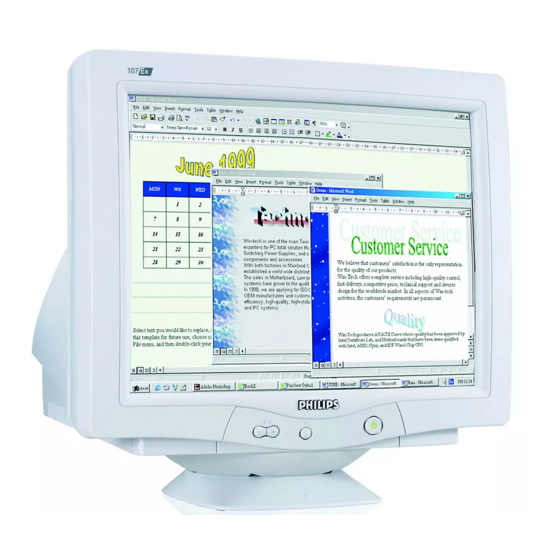 PHILIPS 107E05 SPECIFICATIONS Pdf Download | ManualsLib
