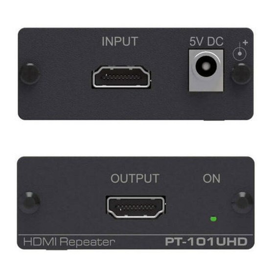 KRAMER PT-101UHD USER MANUAL Pdf Download | ManualsLib