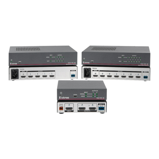 EXTRON ELECTRONICS DA2 HD 4K USER MANUAL Pdf Download | ManualsLib
