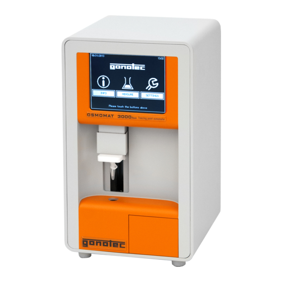 GONOTEC OSMOMAT 3000 USER MANUAL Pdf Download | ManualsLib