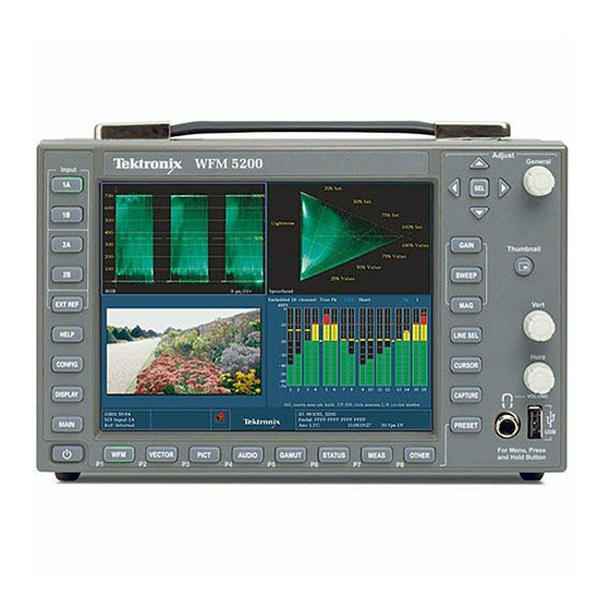 TEKTRONIX WFM520UP INSTRUCTIONS MANUAL Pdf Download | ManualsLib