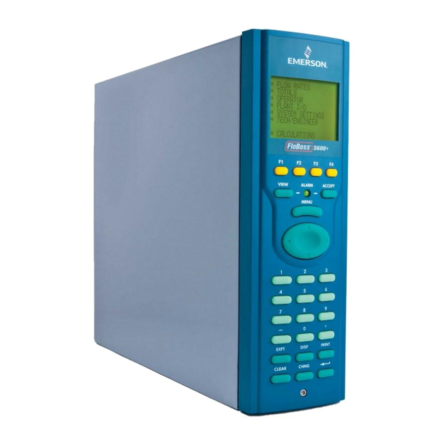 EMERSON FLOBOSS S600+ INSTRUCTION MANUAL Pdf Download | ManualsLib