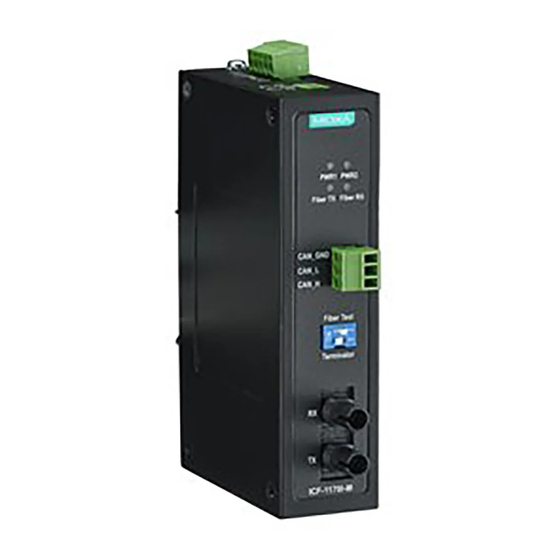 MOXA TECHNOLOGIES ICF-1170I-M-ST QUICK INSTALLATION MANUAL Pdf Download | ManualsLib