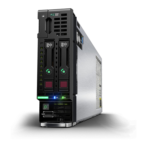 HPE PROLIANT BL460C GEN10 USER MANUAL Pdf Download | ManualsLib