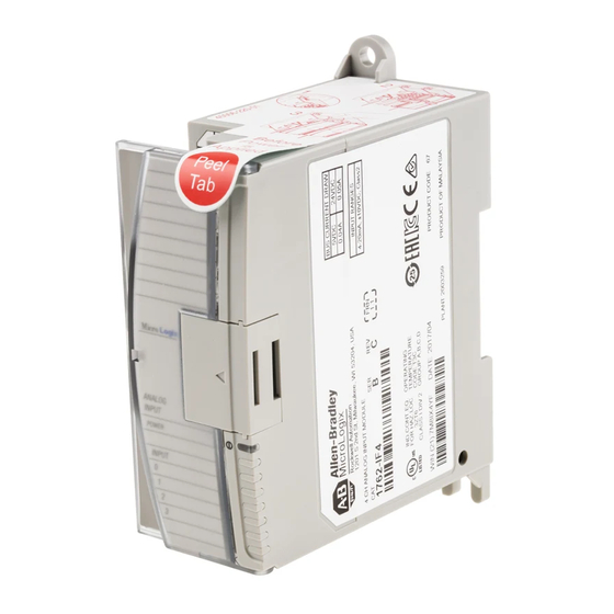 ALLEN-BRADLEY MICROLOGIX 1762-IF4 INSTALLATION INSTRUCTIONS MANUAL Pdf ...
