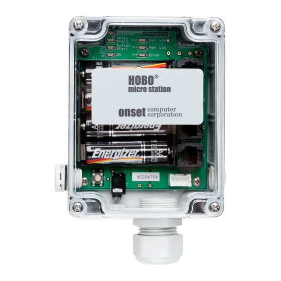 HOBO MICRO STATION USER MANUAL Pdf Download | ManualsLib