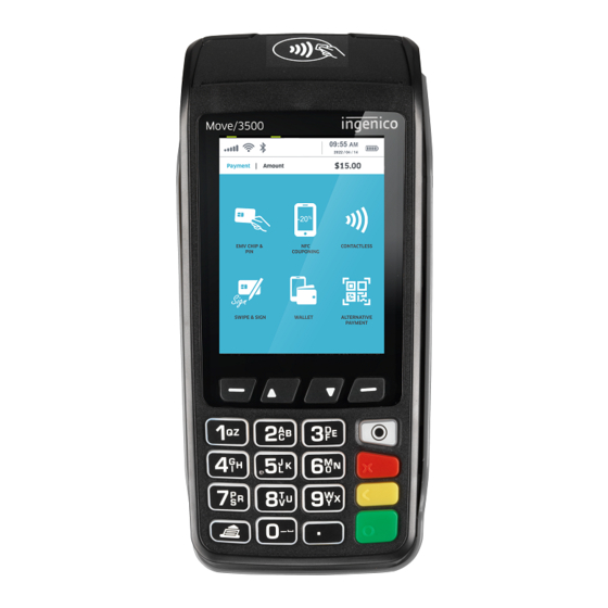 INGENICO MOVE3500 QUICK START MANUAL Pdf Download | ManualsLib