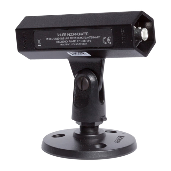 SHURE UA834 USER MANUAL Pdf Download | ManualsLib
