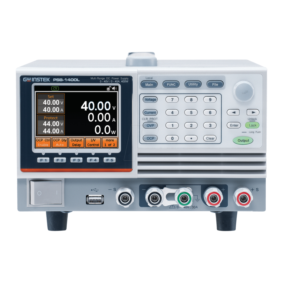 GW INSTEK PSB-1400L USER MANUAL Pdf Download | ManualsLib