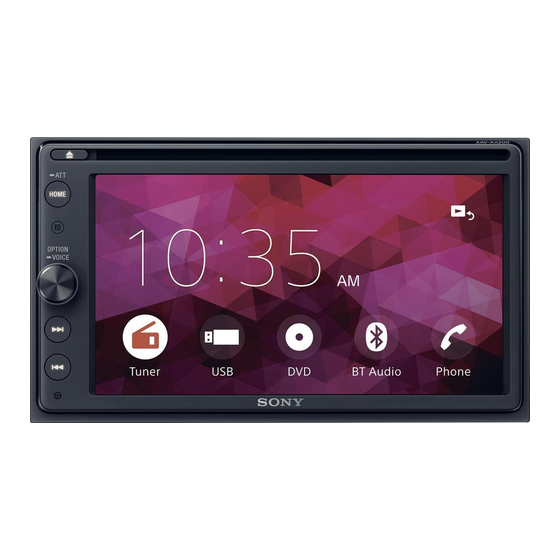 SONY XAV-AX200 OPERATING INSTRUCTIONS MANUAL Pdf Download | ManualsLib